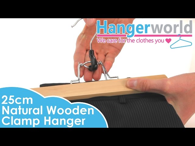 HANGERWORLD - Natural Wooden Clamp Hanger - 25cm Product Link ...